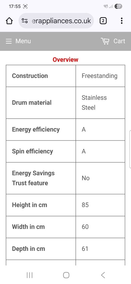 Hotpoint Aquarius WDPG 9640 Washer Dryer Energy White | eBay UK