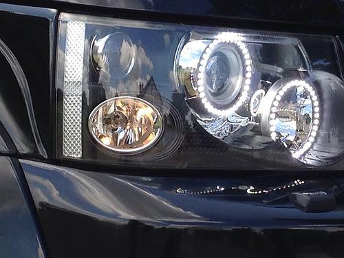 LED Halo Conversion for Range Rover Sport Headlights Upgrade Lights Mod ...