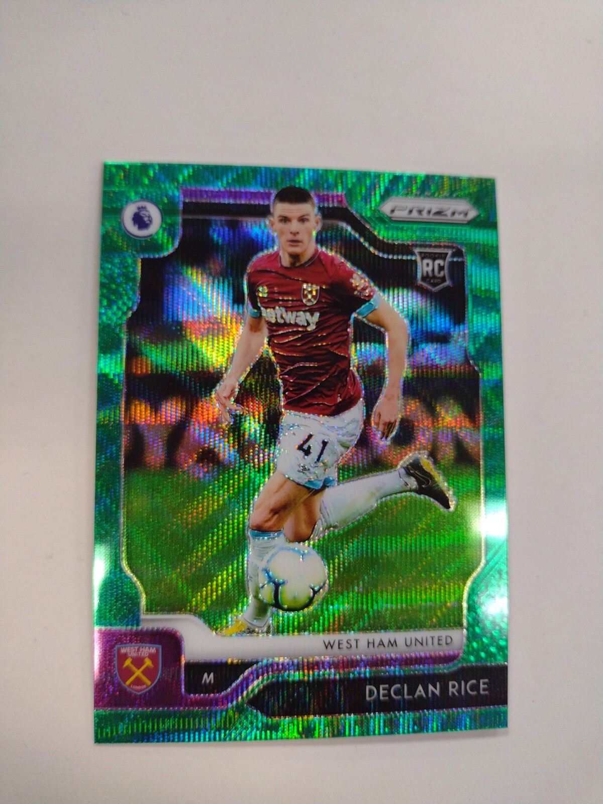 DECLAN RICE 2019-20 PANINI PRIZM EPL GREEN WAVE PRIZM ROOKIE RC #7 | eBay