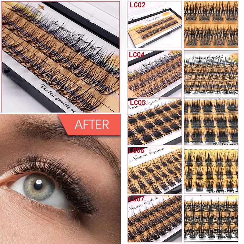 Individual False Eyelashes Before After
