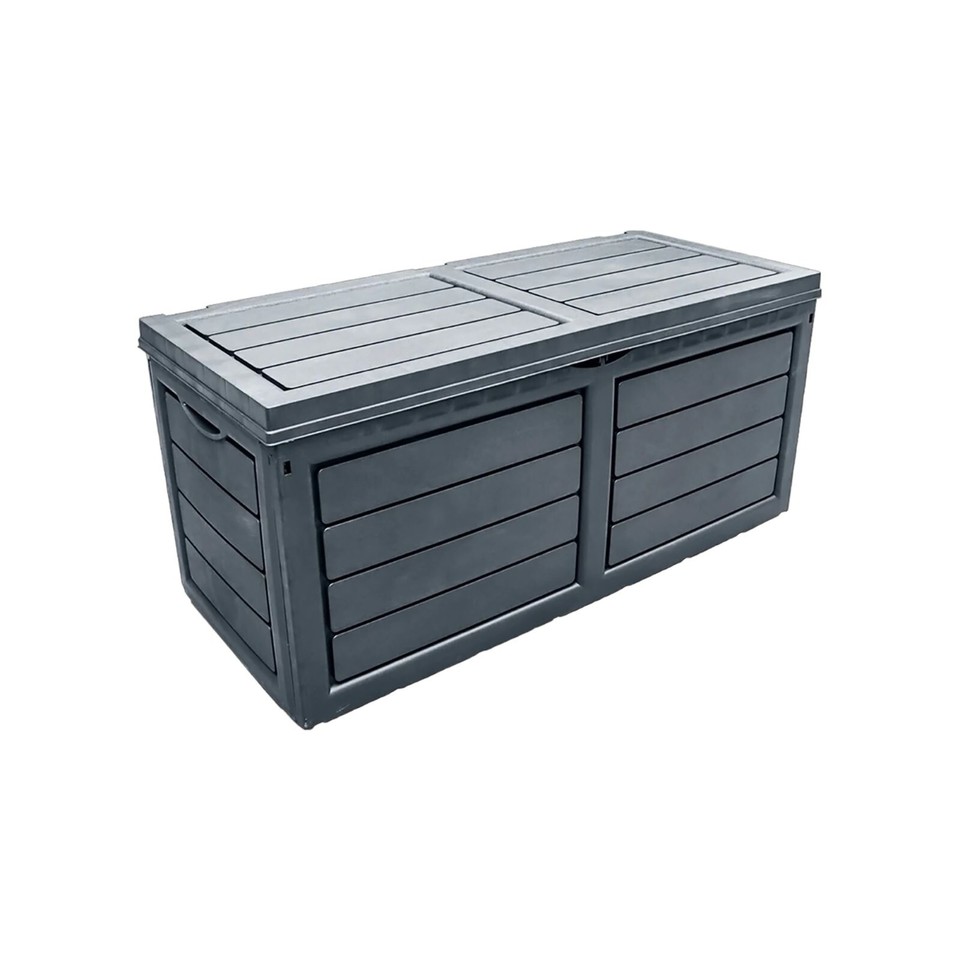 Plastic Storage Box 320L Dark Garden Grey Outdoor | eBay UK