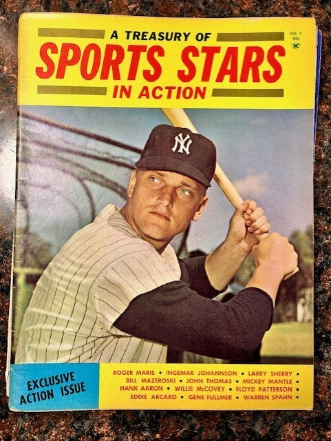 RARE VINTAGE SPORTS MAGAZINES MICKEY MANTLE, ROGER MARIS, WILLIE MAYS ...