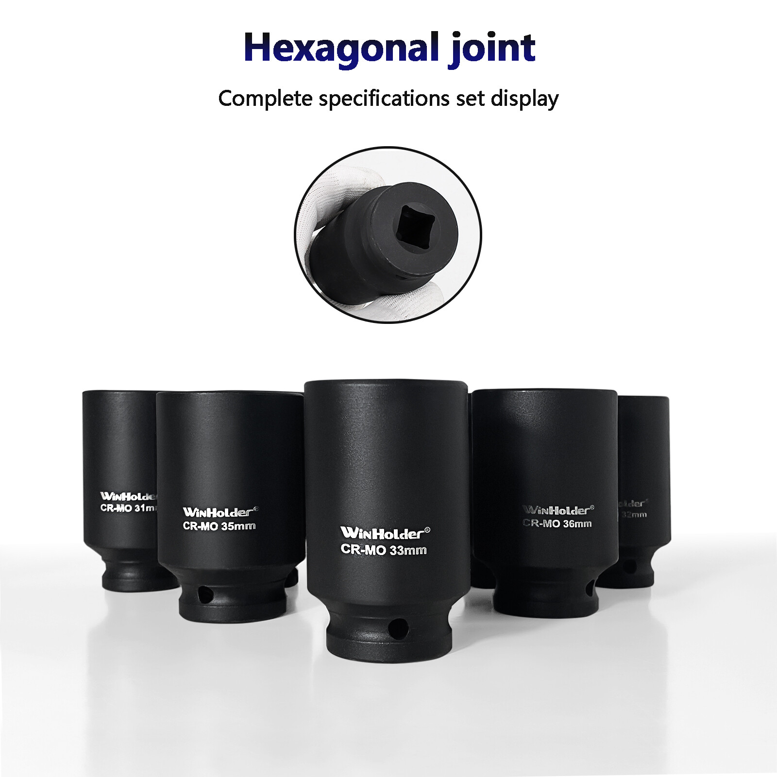 29-38mm Axle Hub Nut DEEP IMPACT Socket Set 1/2"Dr Thin Wall Shaft ...