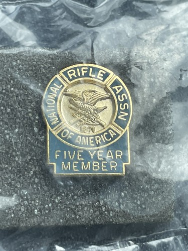 Vintage NRA Gold Filled 5 Year Member Tie Lapel Pin NEW IN PLASTIC | eBay
