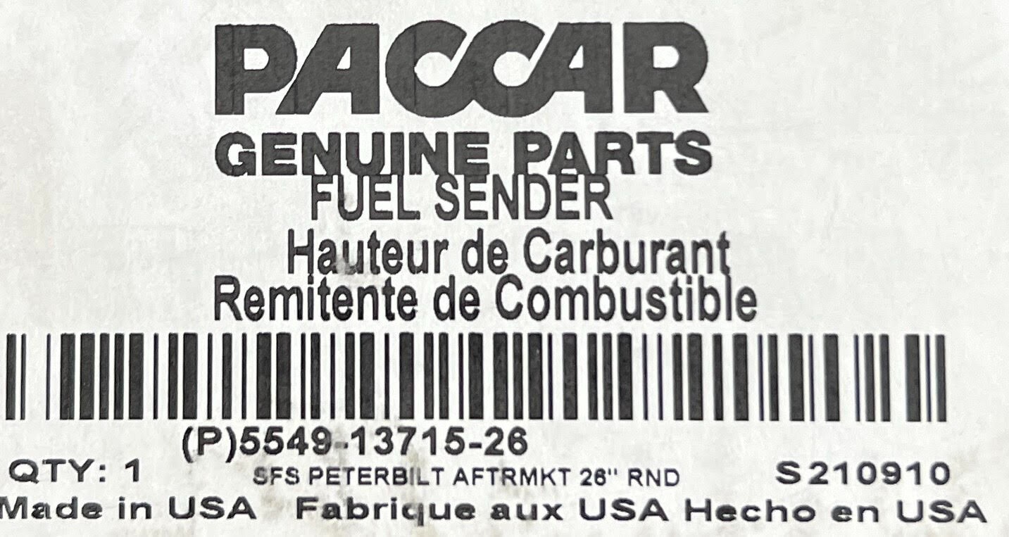 OEM 5549-13715-26 PACCAR FUEL LEVEL SENSOR SEMDER UNIT for sale online ...