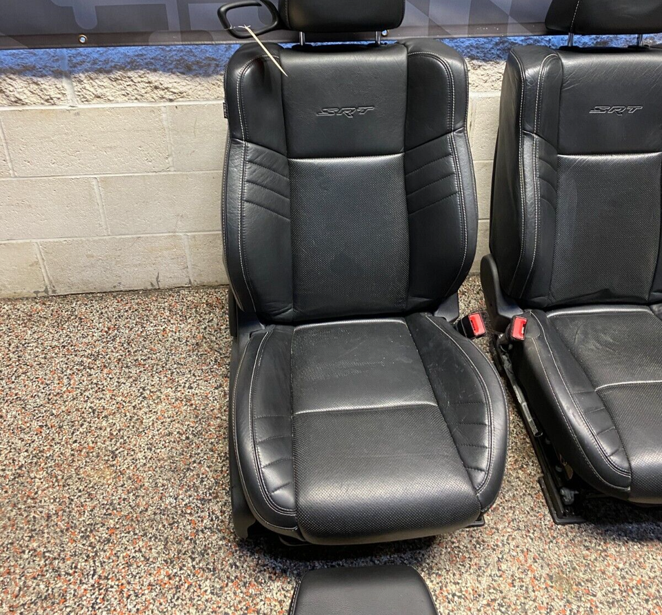 2016 Dodge Challenger Hellcat OEM Full Black Leather Front and Rear ...