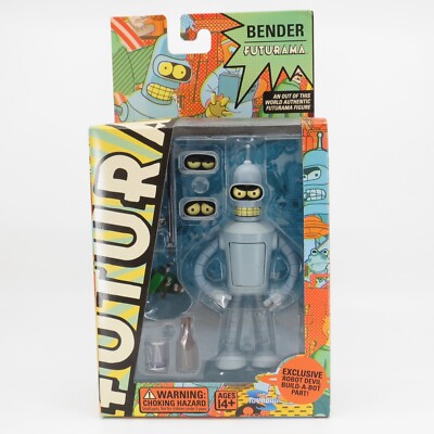 Futurama Bender 2008 series 3 action figure with build-a-bot w/ devil ...