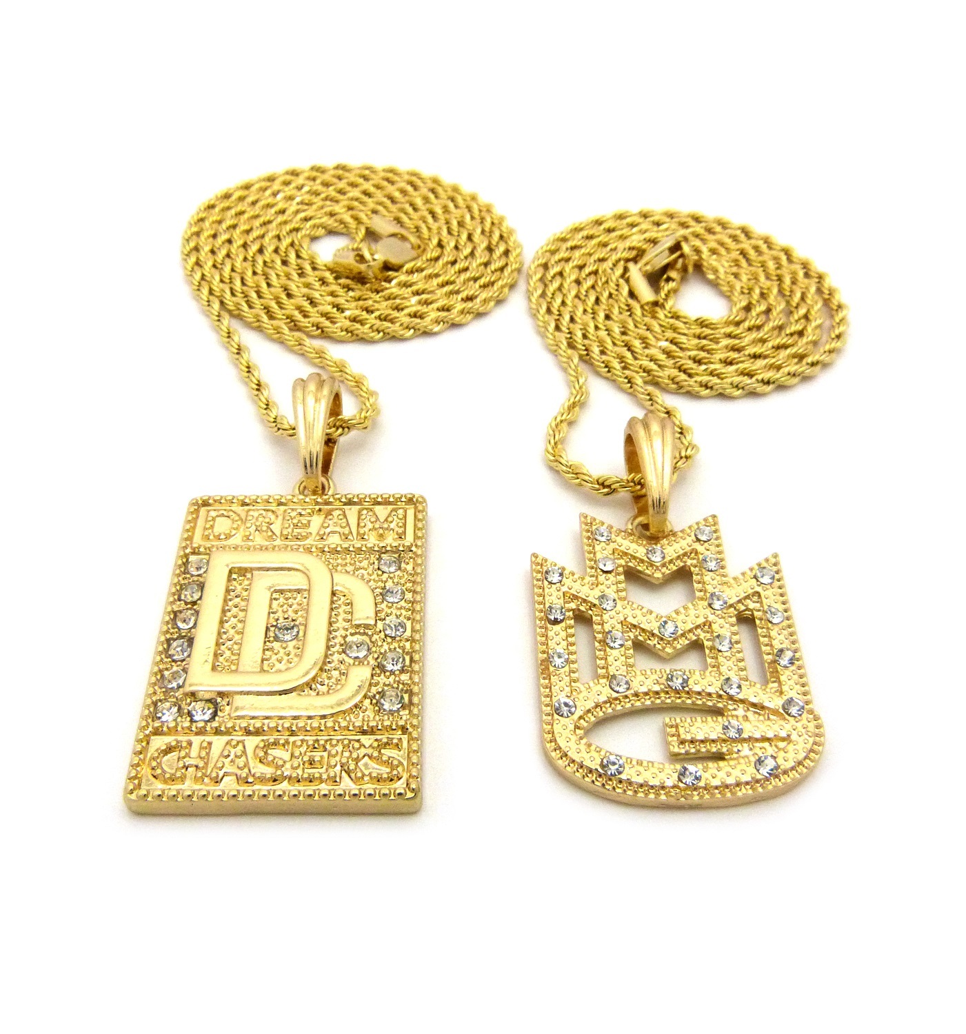 NEW 'MMG' & DREAM CHASERS PENDANT & ROPE CHAIN NECKLACE SET - RC1497 ...