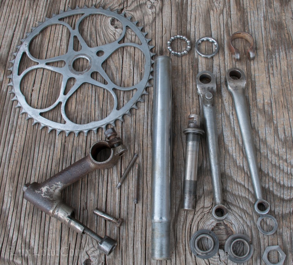 Vintage Prewar Colson FeatherWeight Track Bicycle FRAME FORK ++ Racing ...