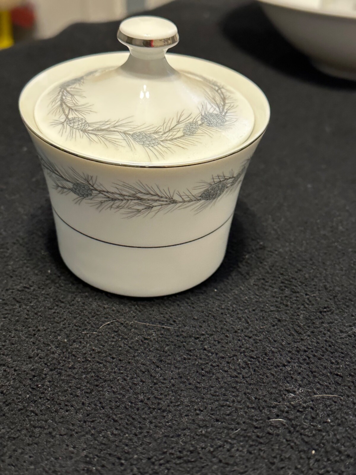 Vintage fine china, Style House Duchess, winter scape, silver, pine ...