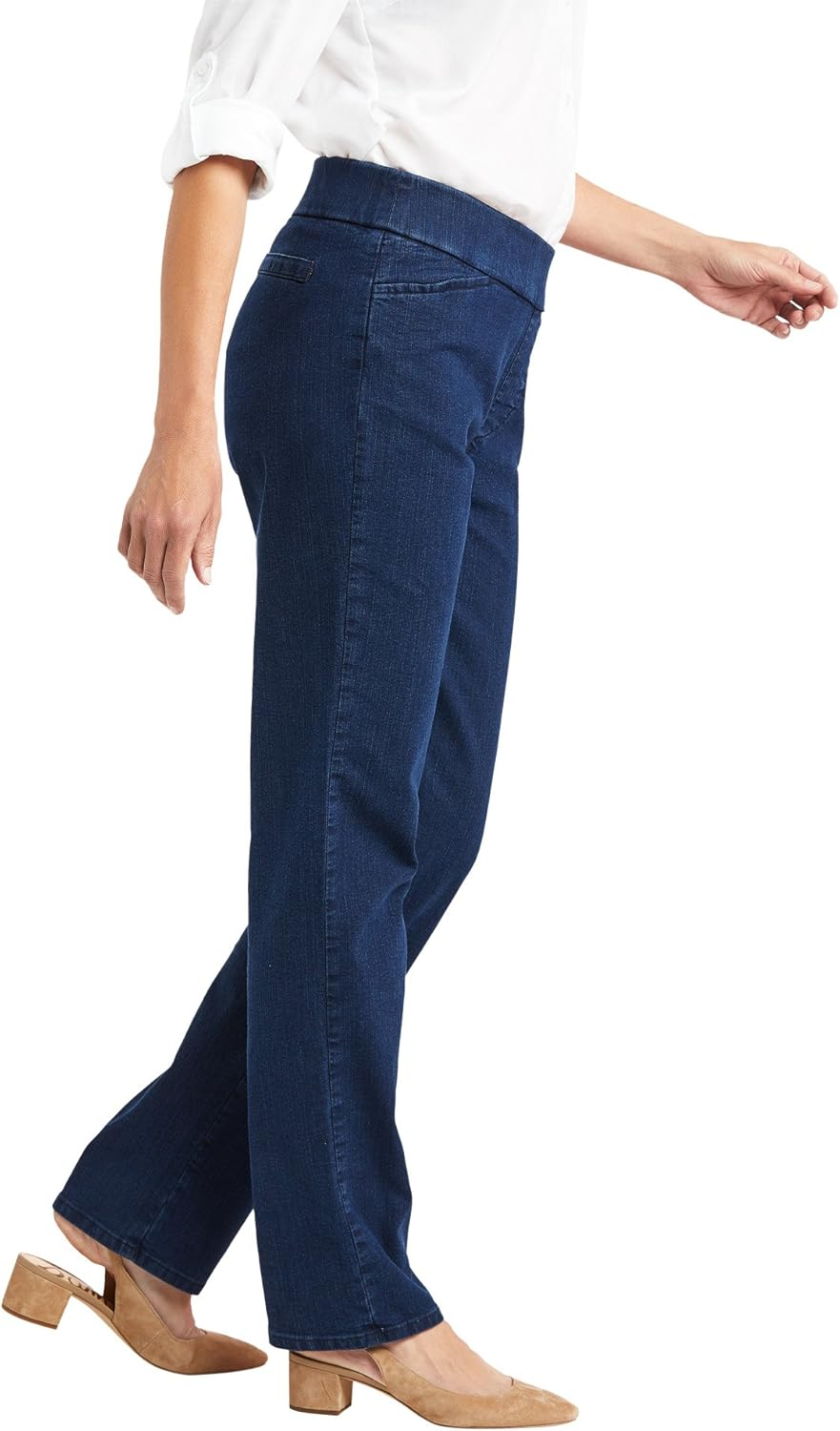 Chic Classic Collection Women's Easy-Fit Elastic-Waist Pant | eBay