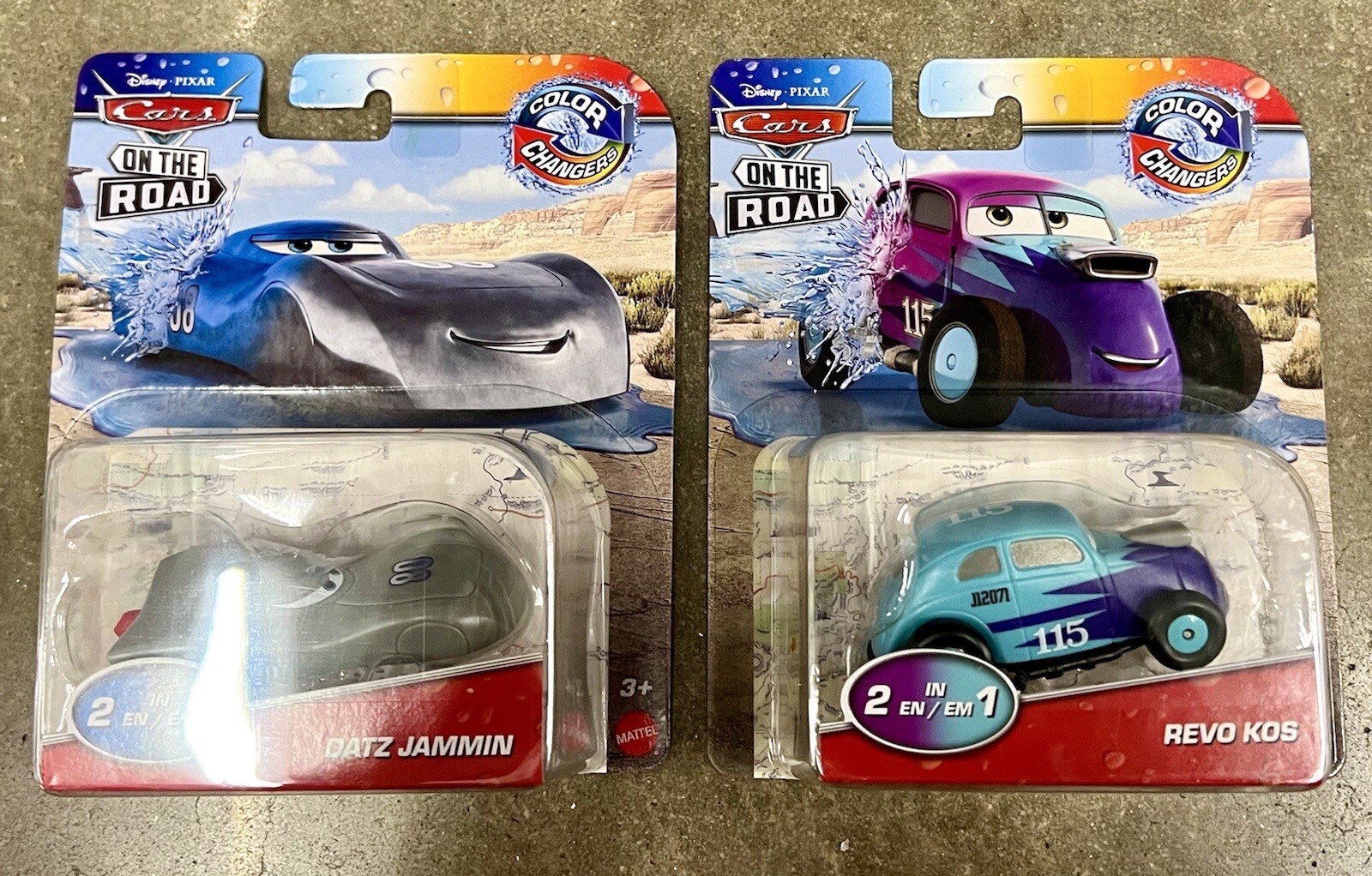 DISNEY PIXAR CARS - ON THE ROAD COLOR CHANGERS DATZ JAMMIN *NEW*