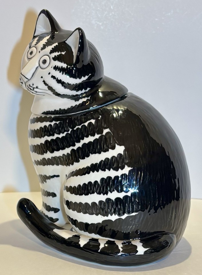 Sigma by Tastesetter Kliban Kiss Cat Ceramic Jar Black White Rare Vtg ...