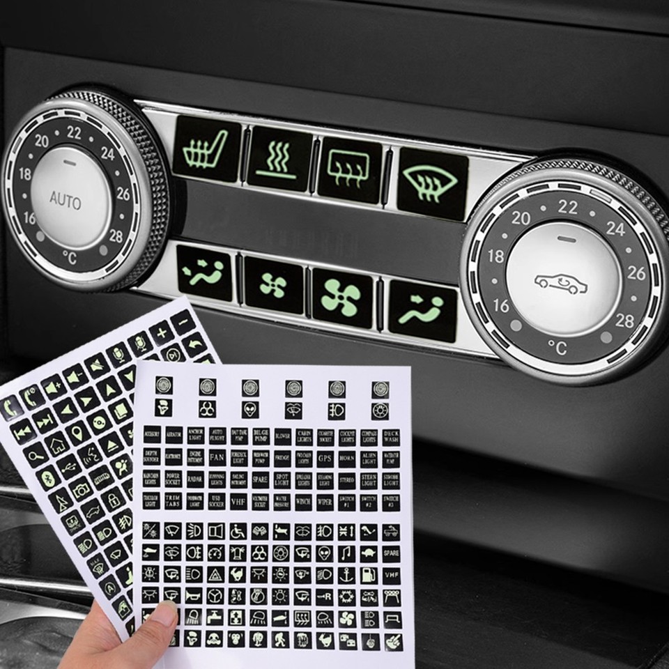 Luminous PVC Switch Panel Sticker for Car Truck Boat Rocker Interior ...