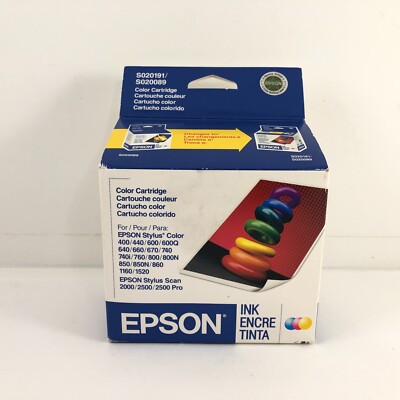 Genuine Epson Stylus Color Ink Cartridges S020191 Stylus 400 440 600 ...