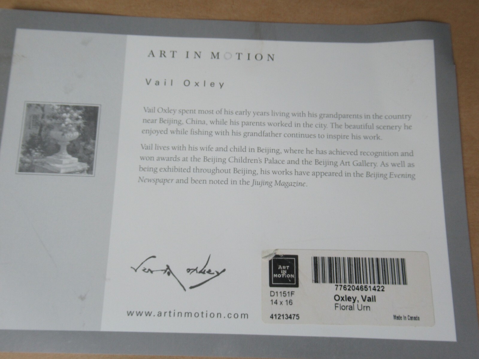 Framed Print by Vail Oxley - Art in Motion - Frame, Double Matted & Glass - c dl | eBay