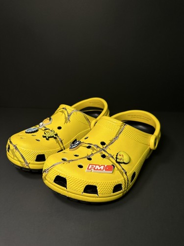 Post Malone Yellow Barbed Wire Crocs Mens 6 Womens 8 (Pre owned) | eBay
