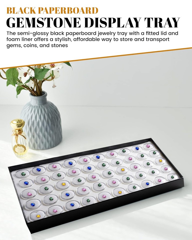 Novel Box Jewelry Gemstone Cardboard Display Case and Lid with Gem Jar ...