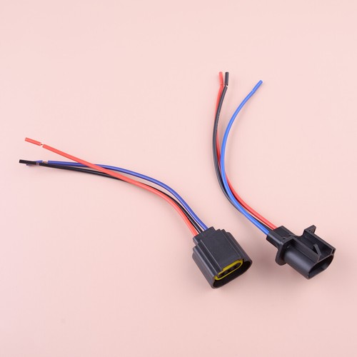 2pcs Wire Pigtail Male Female Extension 9008 H13 Harness Headlight Bulb ...