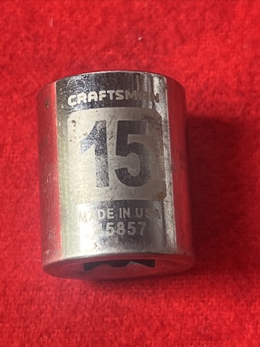 CRAFTSMAN EZ READ 45857 SHALLOW SOCKET, 15mm, 3/8” Drive, 6 point (tb5 ...