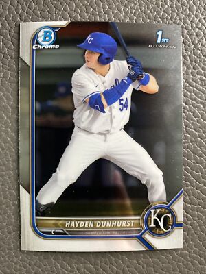 2022 BOWMAN DRAFT CHROME hayden dunhurst royals #BDC-44 base 1st ...
