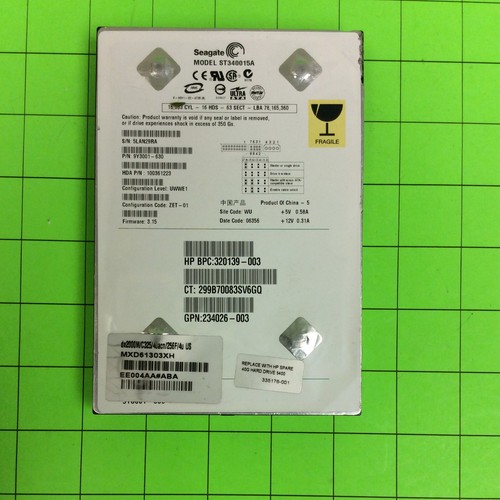 Desktop Computer Seagate ST340015A 9Y3001-630 40GB Hard Disk Drive | eBay
