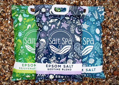 Salt Spa Co Epsom Salt in 1kg & 5kg & Magnesium Flakes 5kg - You Choose ...