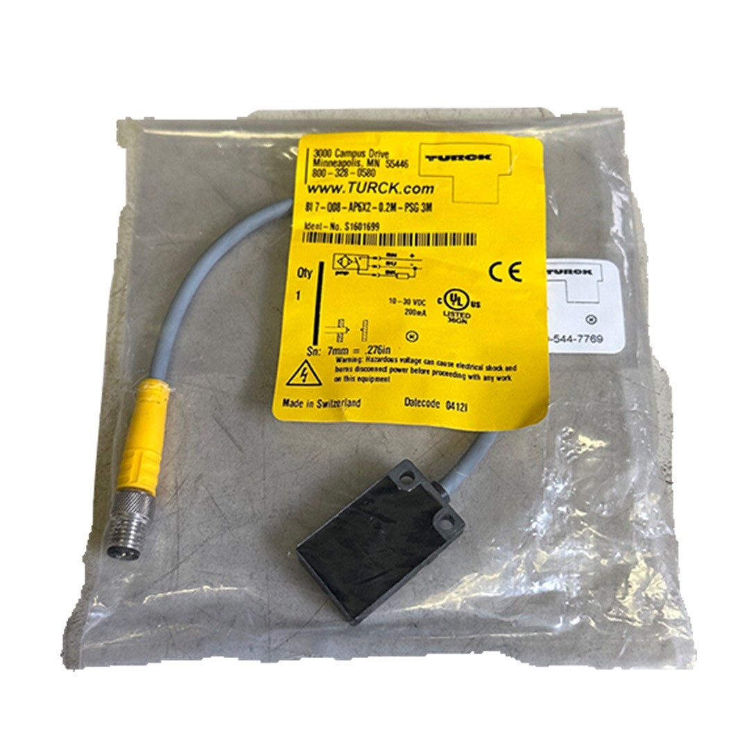 NEW TURCK BI 7-Q08-AP6X2-0.2M-PSG / BI7Q08AP6X202MPSG 3M INDUCTIVE ...
