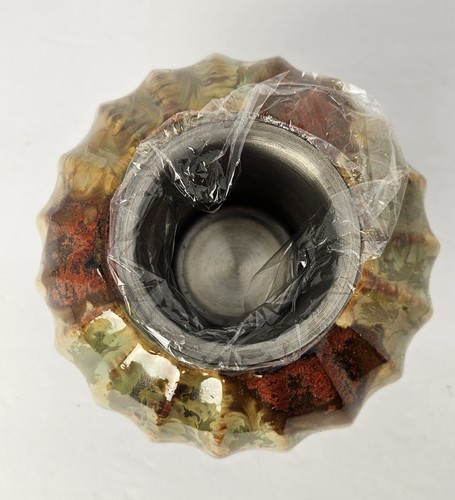 Hand Glazed Ceramic Loki Firepot by Bird Brain Tumbled Marble Brown New ...