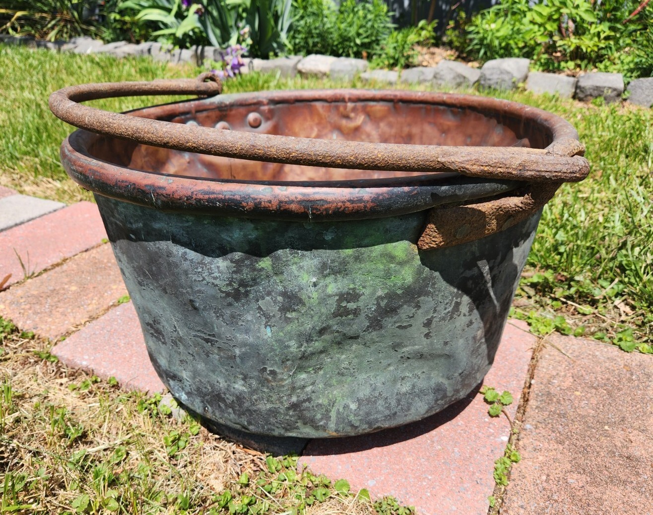 RARE Antique JP Schaum Pennsylvania Copper Apple Butter Kettle Cauldron ...