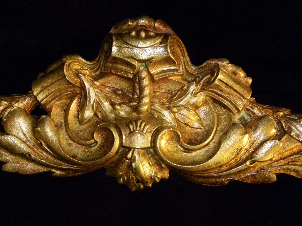 Superb Antique French Large Bronze Pediment Scroll 19 Th.c Napoleon III ...