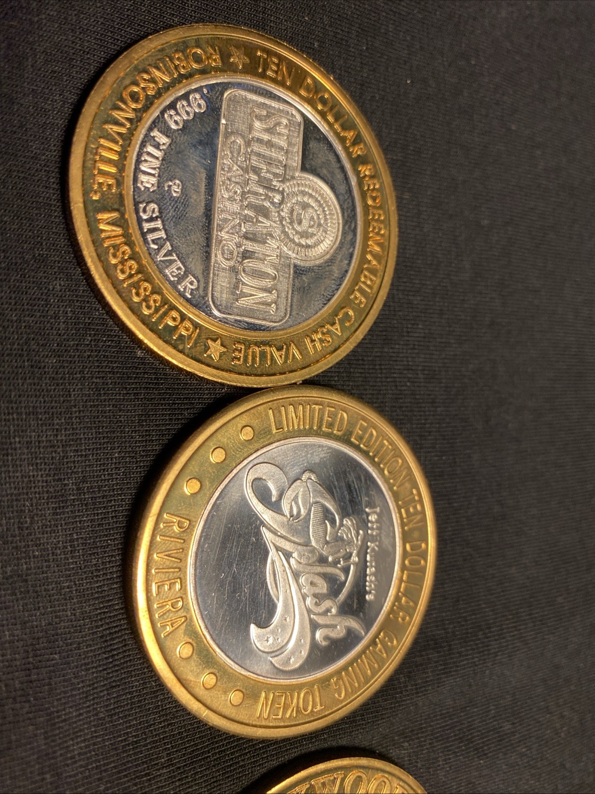 Casino Tokens Lot Of 5 Totaling 3oz .999 Fine Silver (.6 oz Silver Each ...