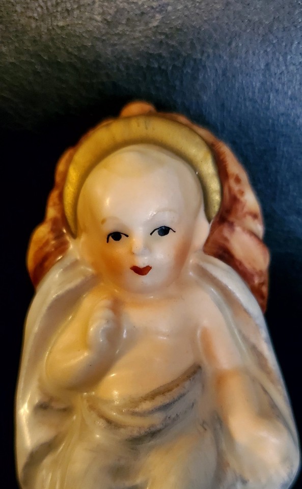 10 Piece Vintage German Nativity Set...Hand Painted, Medium Size | eBay