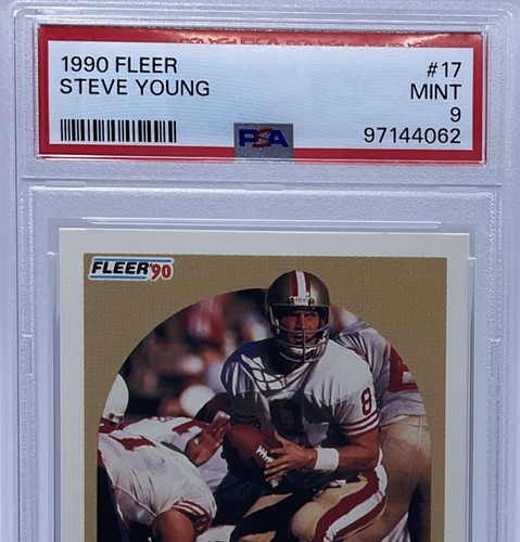 Steve Young PSA 9 -1990 Fleer -Buccaneers, 49ers, BYU -Dual Threat ...