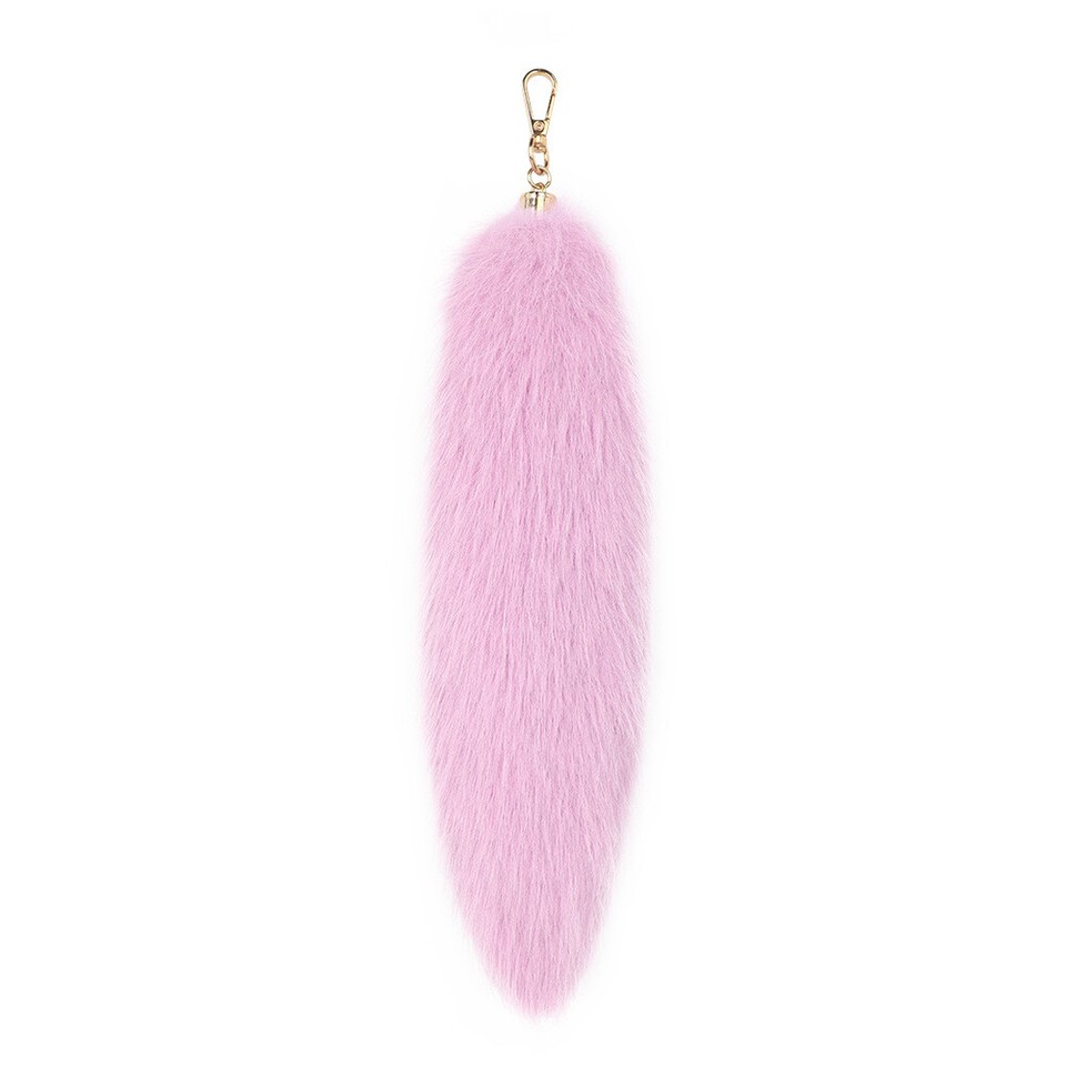 Therian Tail Smooth Plush Keychain Long Pendant Cosplay Tail Animal Car ...