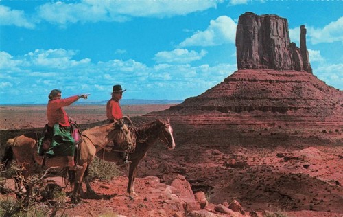 A Navajo Chieftain and his Squaw in Monument Valley - Arizona AZ ...