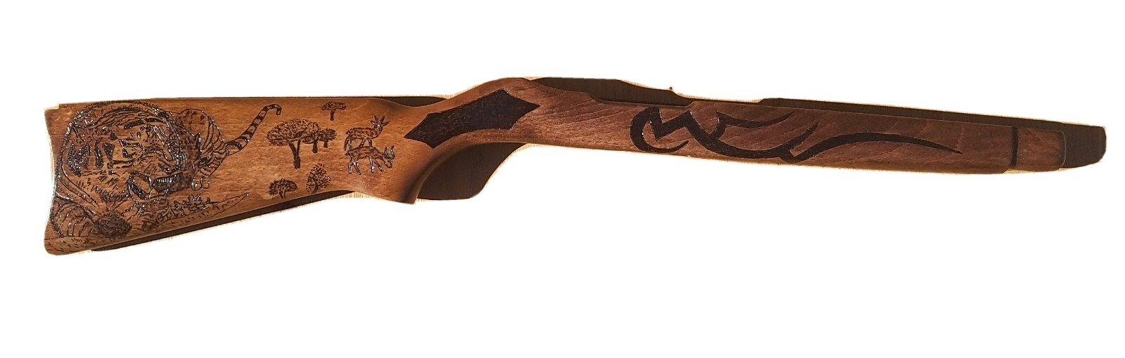 Factory Ruger 10/22 Rifle Wood Stock with custom hand burned unique ...