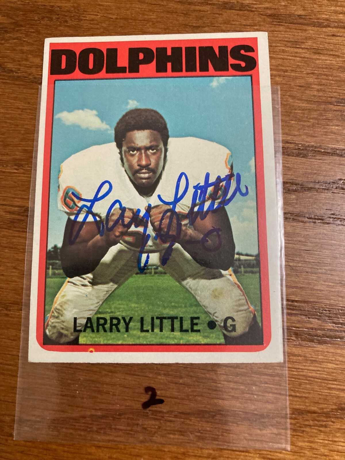 Miami Dolphins Larry Little 1972 Topps signed Card | eBay