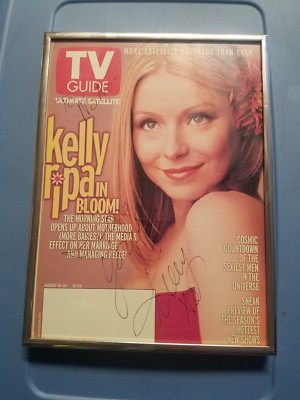 KELLY RIPA signed autographed photo TV GUIDE FRAMED TO "NO NO" RARE ...