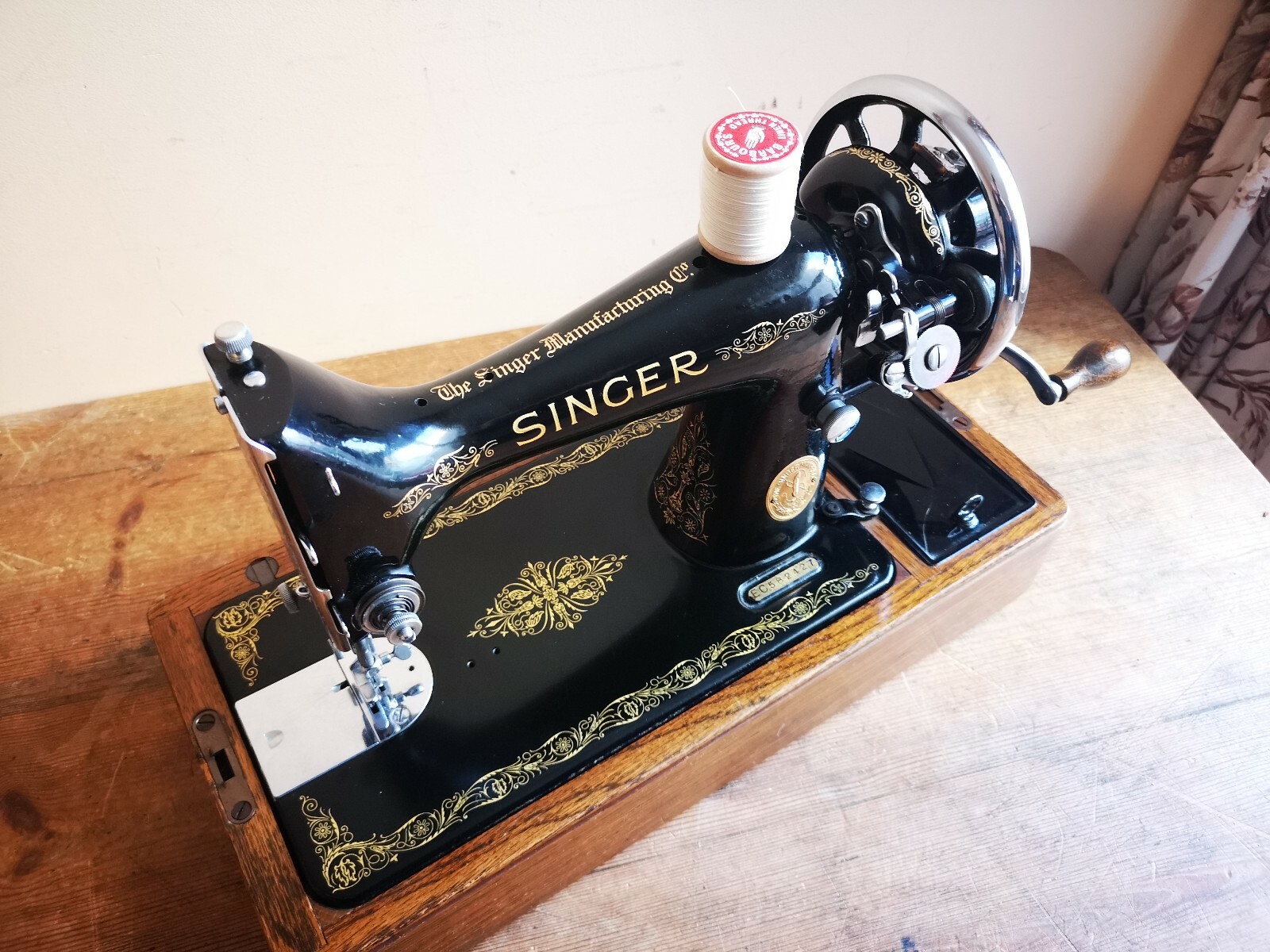 Prettiest early ¾ size Singer 99k sewing machine ~ Stunning timewarp ...