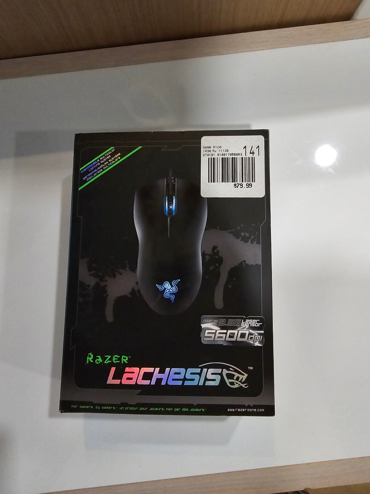 Razer Lachesis 5600dpi 3.5G Gaming Laser Mouse Model RZ01-00170500-R3U1 ...