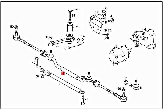 Genuine MERCEDES A208 C208 S202 W202 C-CLASS W202 Drag link 2024600505 ...