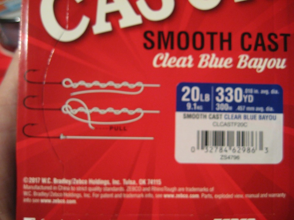Cajun Clear Blue Bayou Fishing Line 20 LB Test 330 Yards Smooth Cast ...