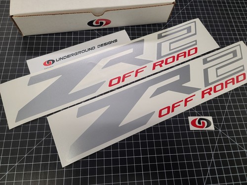ZR2 OFF ROAD Decals (2pk) ZR-2 Fender Stickers 17" Colorado Silverado ...