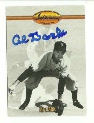 Al Dark 1993 Ted Williams Co.autographed auto signed card New York ...