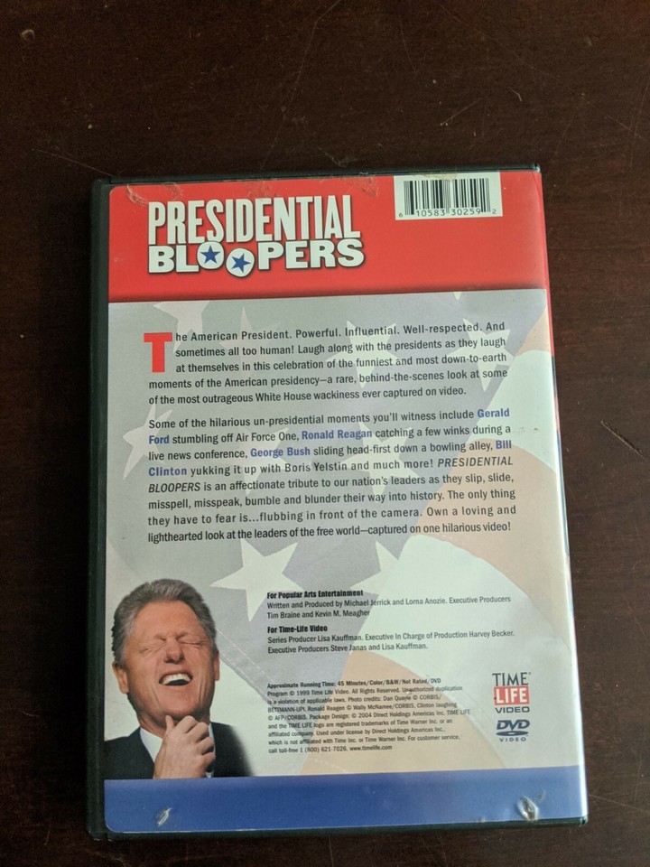 Presidential Bloopers (DVD, 2004) DVD and Case 610583302592| eBay