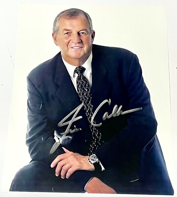 Jim Calhoun fmr. UCONN HUSKIES NCAA basketball coach auto autograph ...