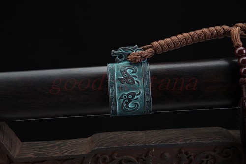 110cm Hand Forge Chinese Sword "King Qin Jian" Folded Steel Blade Sharp ...