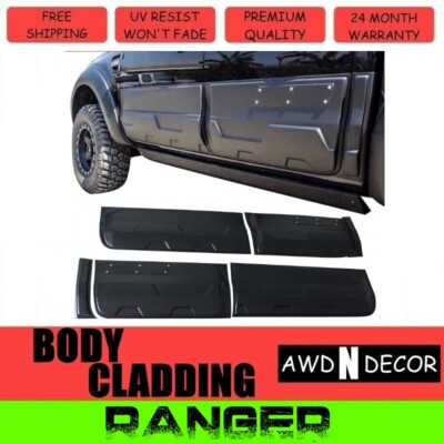 Side Door Body Cladding Guard For Ford Ranger PX PX2 PX3 Double Cab ...