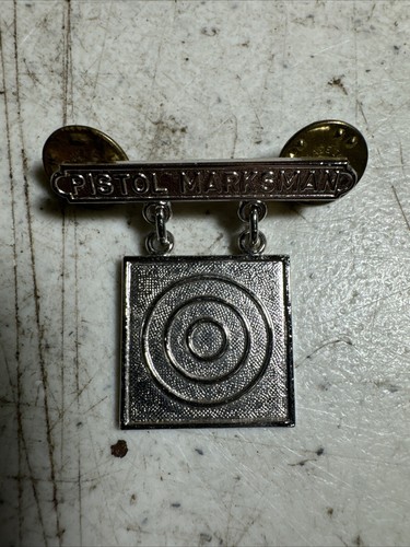 VINTAGE PISTOL MARKSMAN MARINES AWARD PIN MEDAL BADGE | eBay